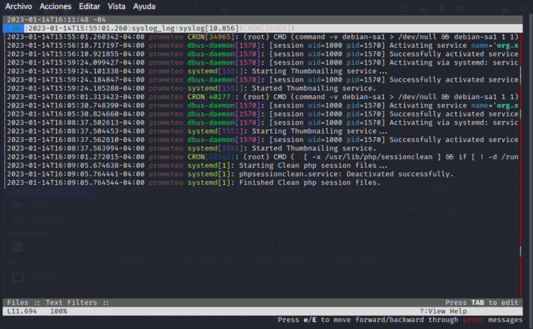 lnav una herramienta de línea de comandos para la visualización y ...